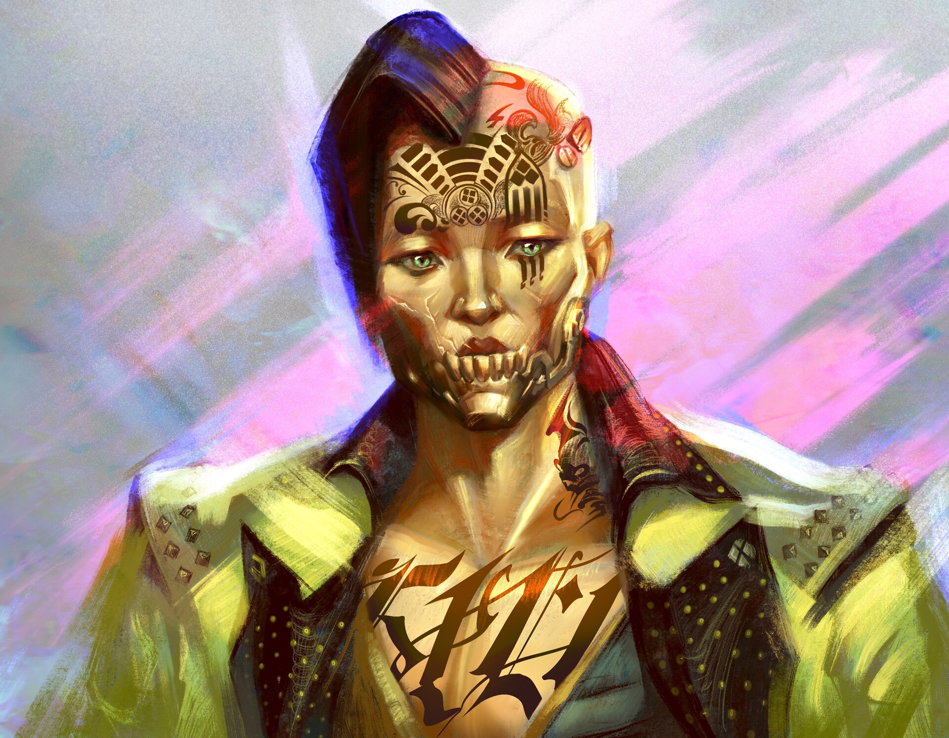 Arcane TV Show HD Wallpaper: Futuristic Hero Portrait by Anatol August