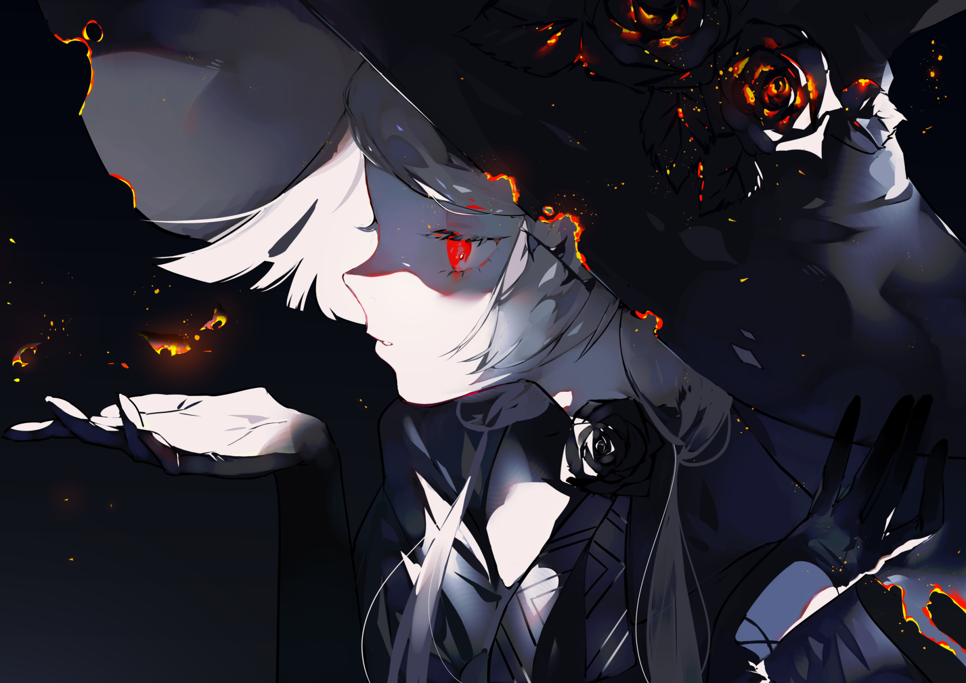 Mystic Nightfall - Anime Girl HD Wallpaper by しょくむら