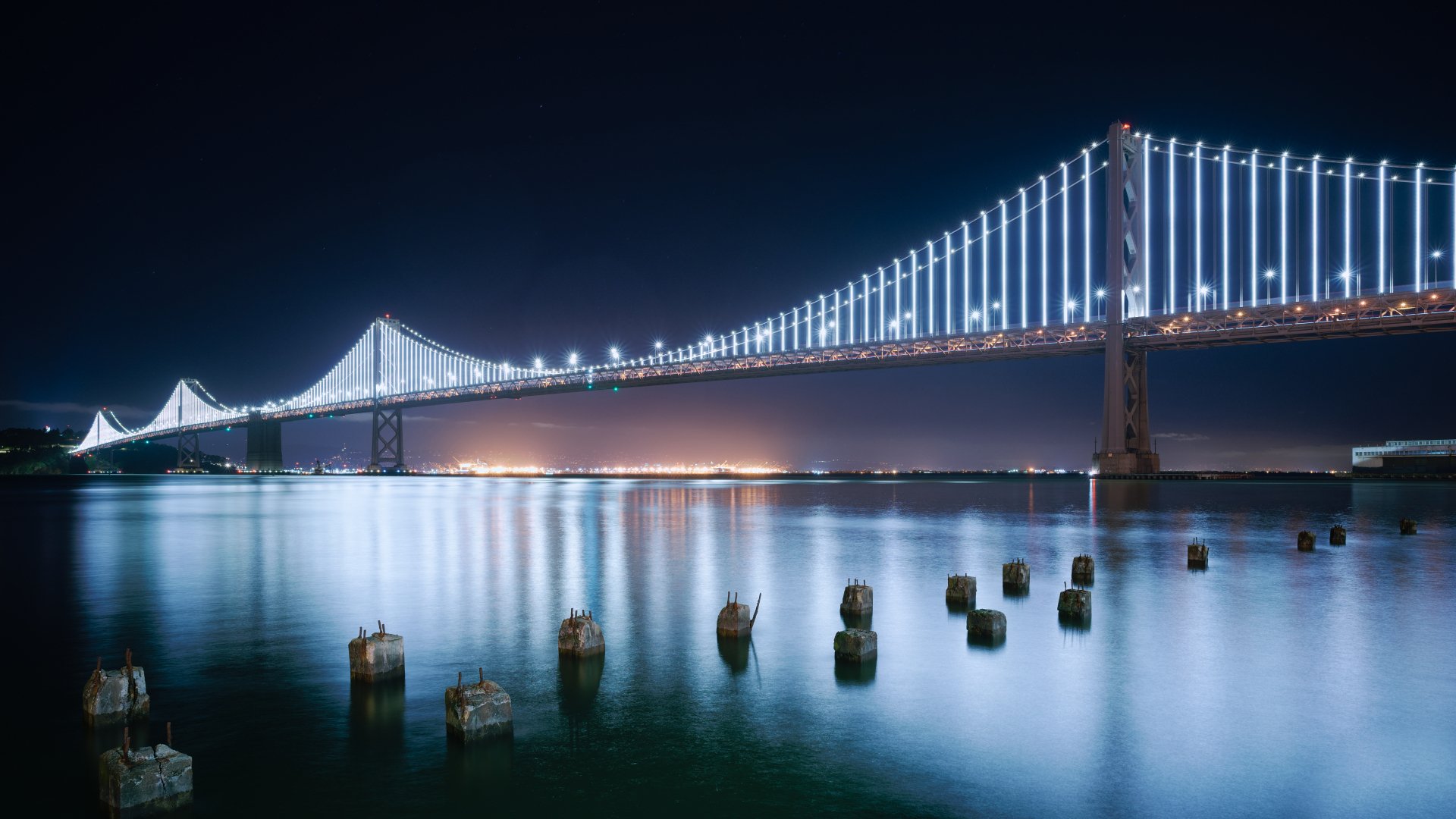 Download Man Made Bay Bridge 4k Ultra HD Wallpaper by Dllu