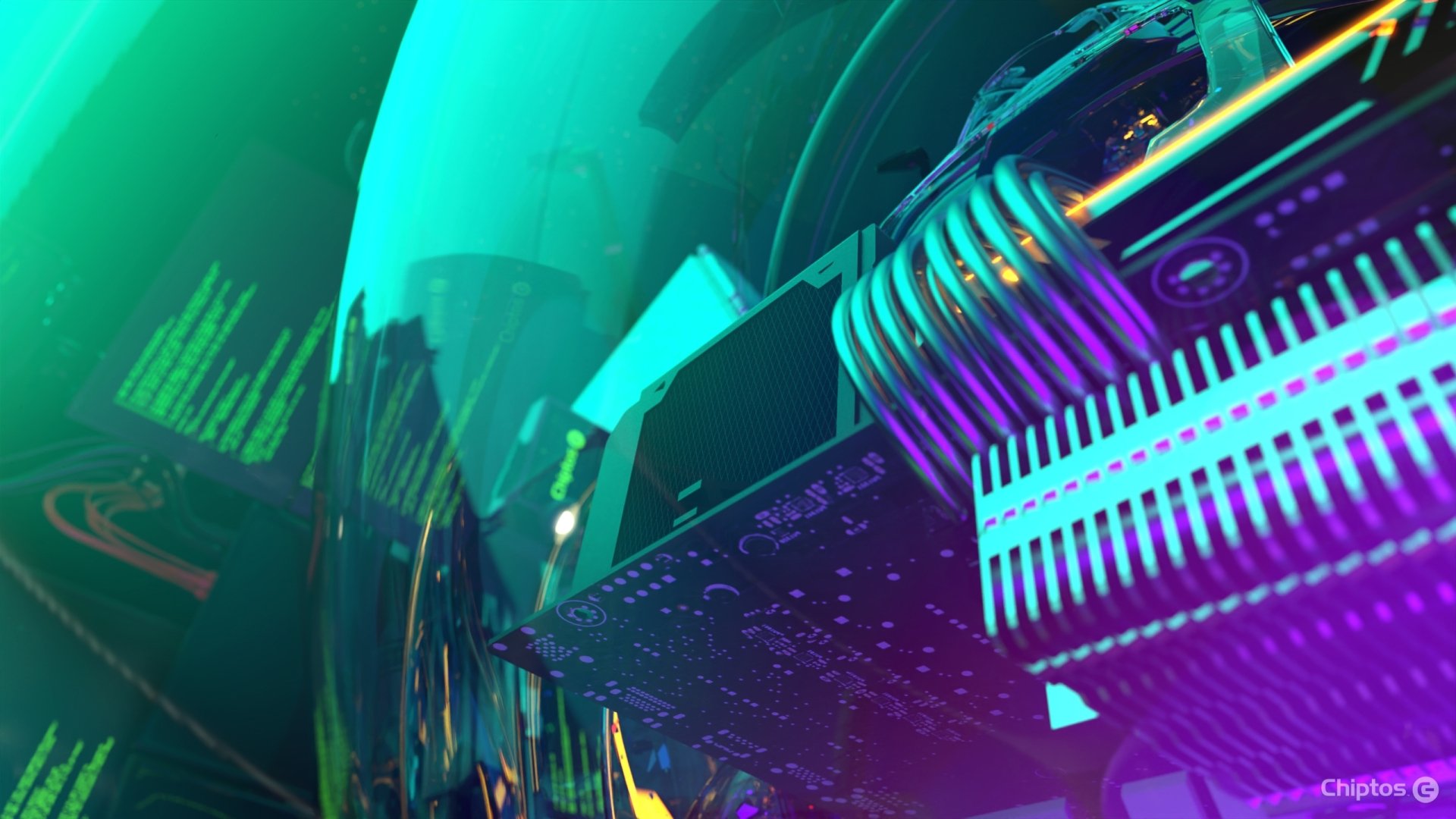 Chiptos X Wires Computer Case Abstract NFT Wallpaper Background Gloss ...