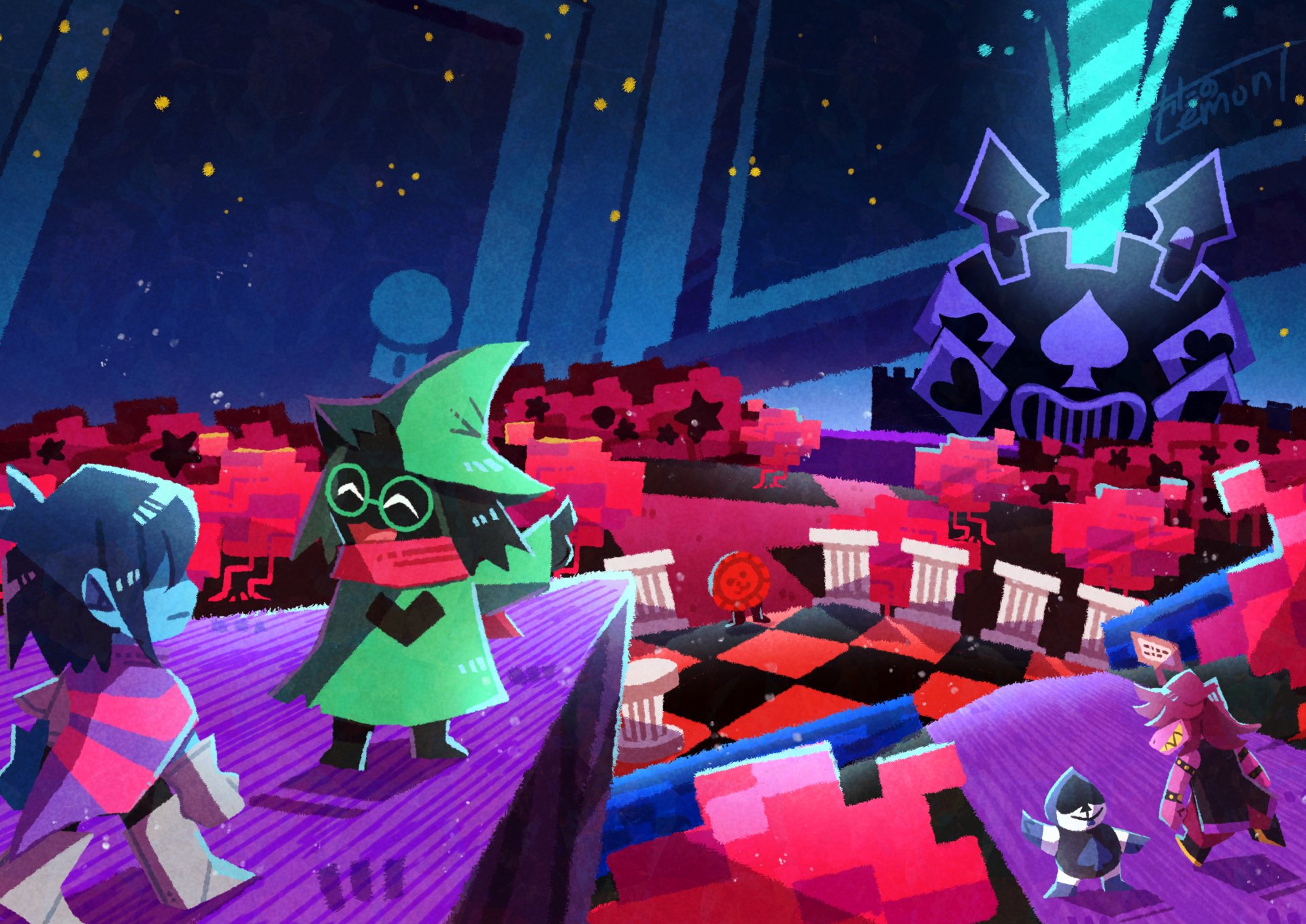 Deltarune Heroes Unite: 4K Ultra HD Adventure Wallpaper by 綿野レモンT