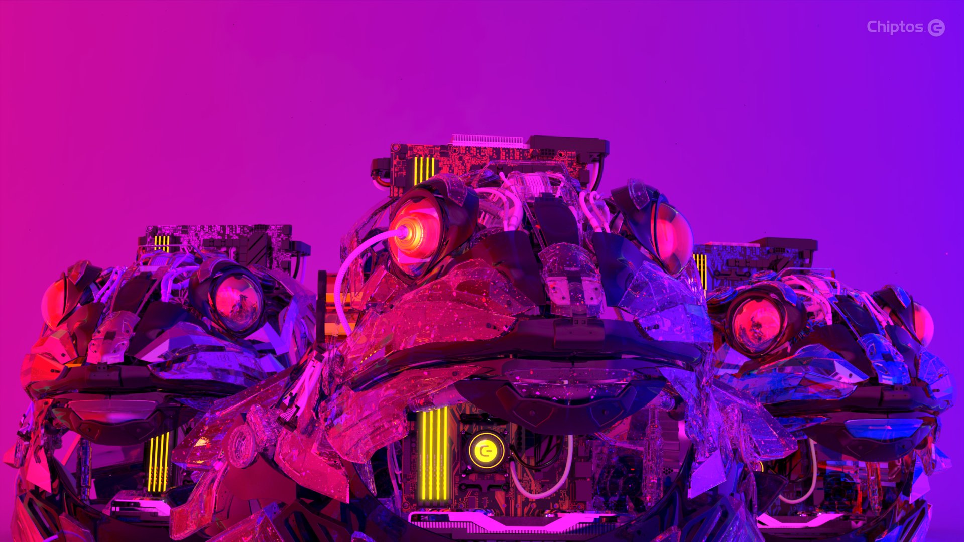 Chiptos X 3D Robot Frog Toad Robot 4K NFT Wallpaper Desktop Background ...