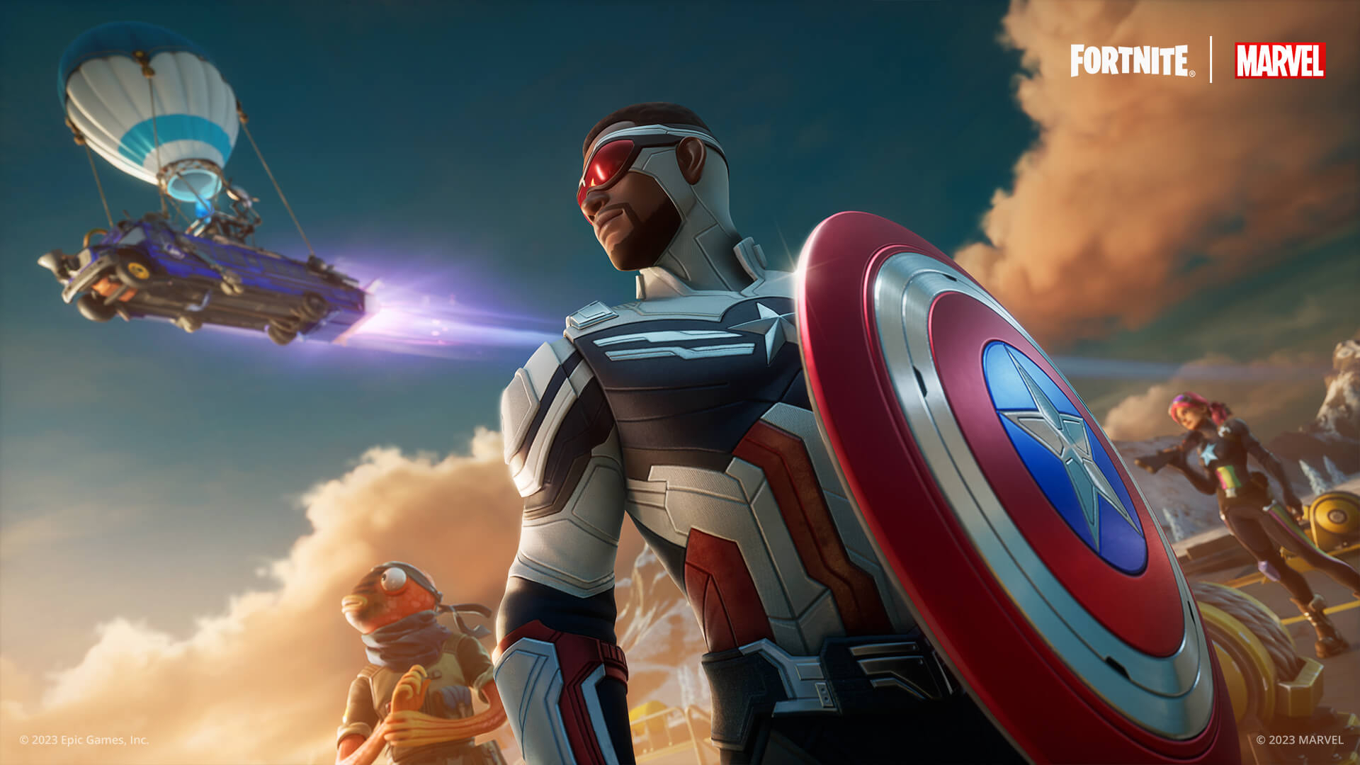 Fortnite Marvel Crossover HD Wallpaper: Epic Battle Awaits
