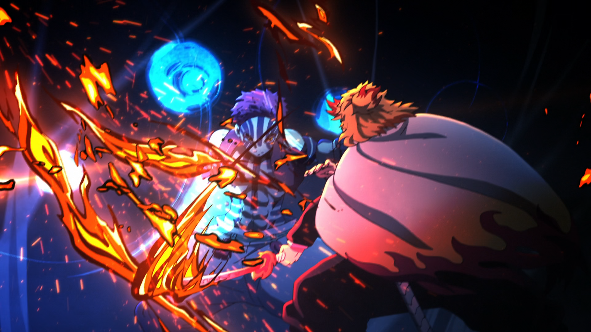 Demon Slayer HD: Rengoku vs Akaza Epic Battle Wallpaper