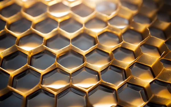 Download Red Light Colors Honeycomb Abstract Pattern HD Wallpaper