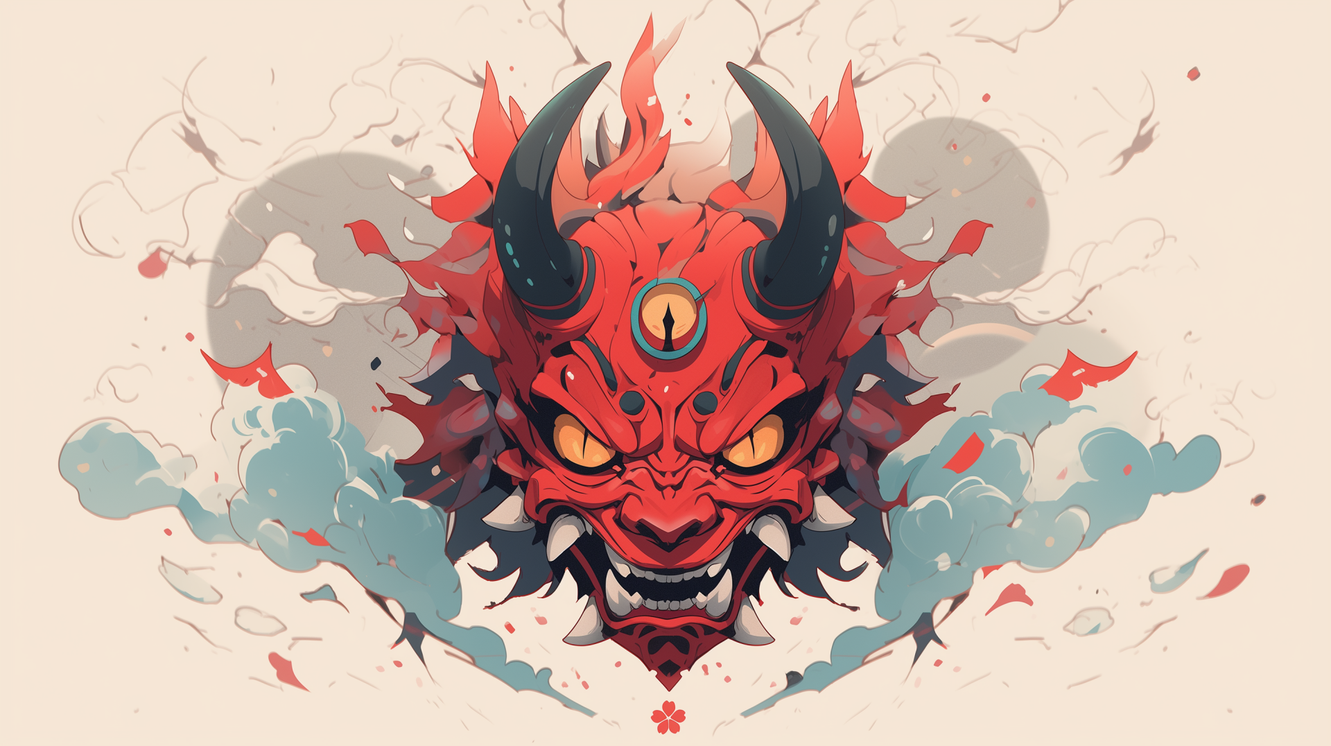 Original Oni Mask HD Wallpaper by Laxmonaut