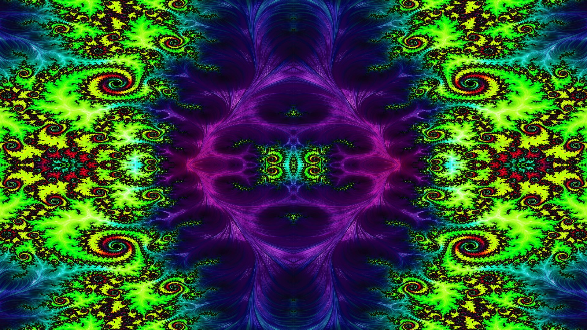 Trippy Psychedelic Fractal Wallpaper by Dr-Pen
