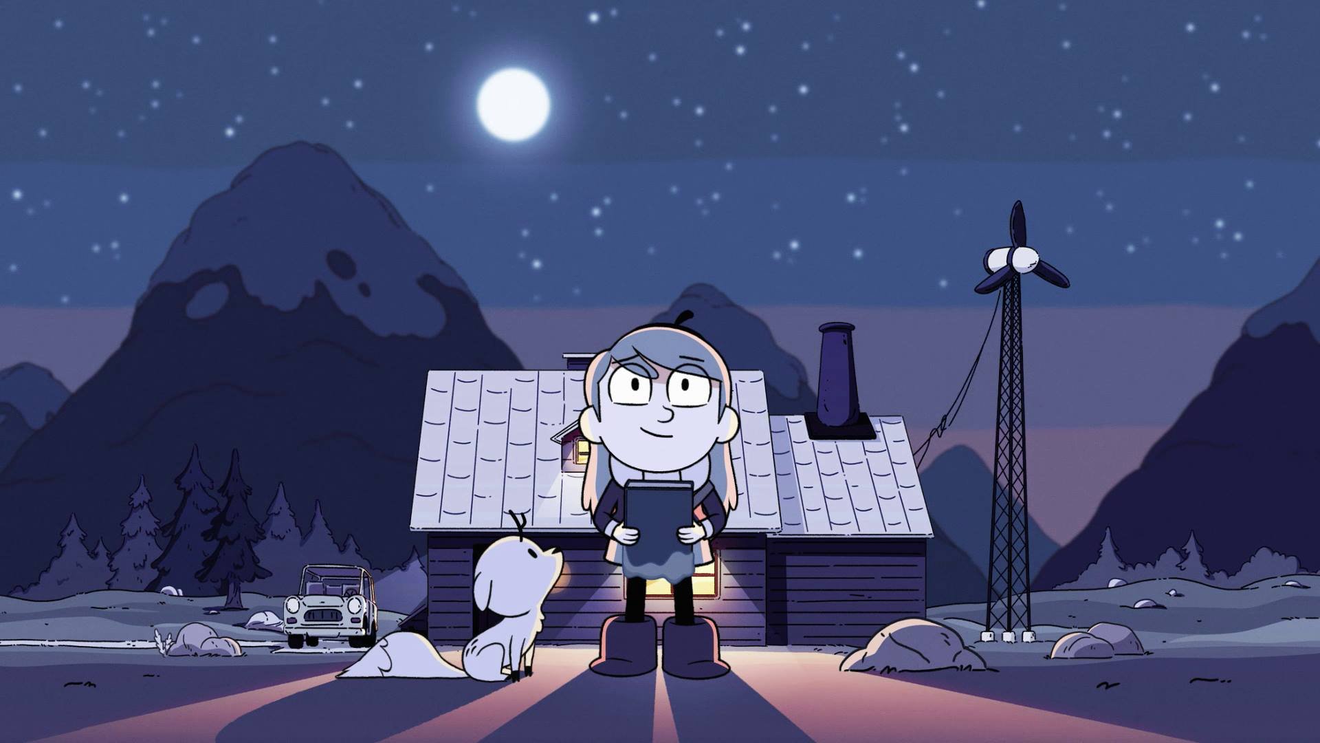 Hilda Animated Series Nighttime Adventure HD Wallpaper