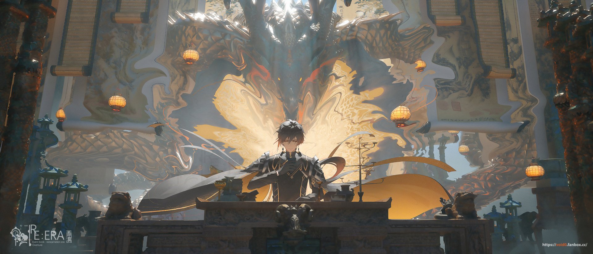 Zhongli's Majestic Realm – Genshin Impact HD Wallpaper by void_0