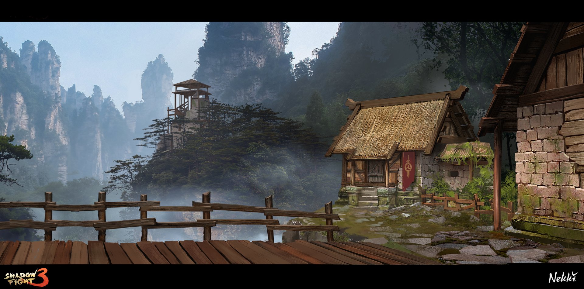 Shadow Fight 3 Village Scenery HD Desktop Wallpaper