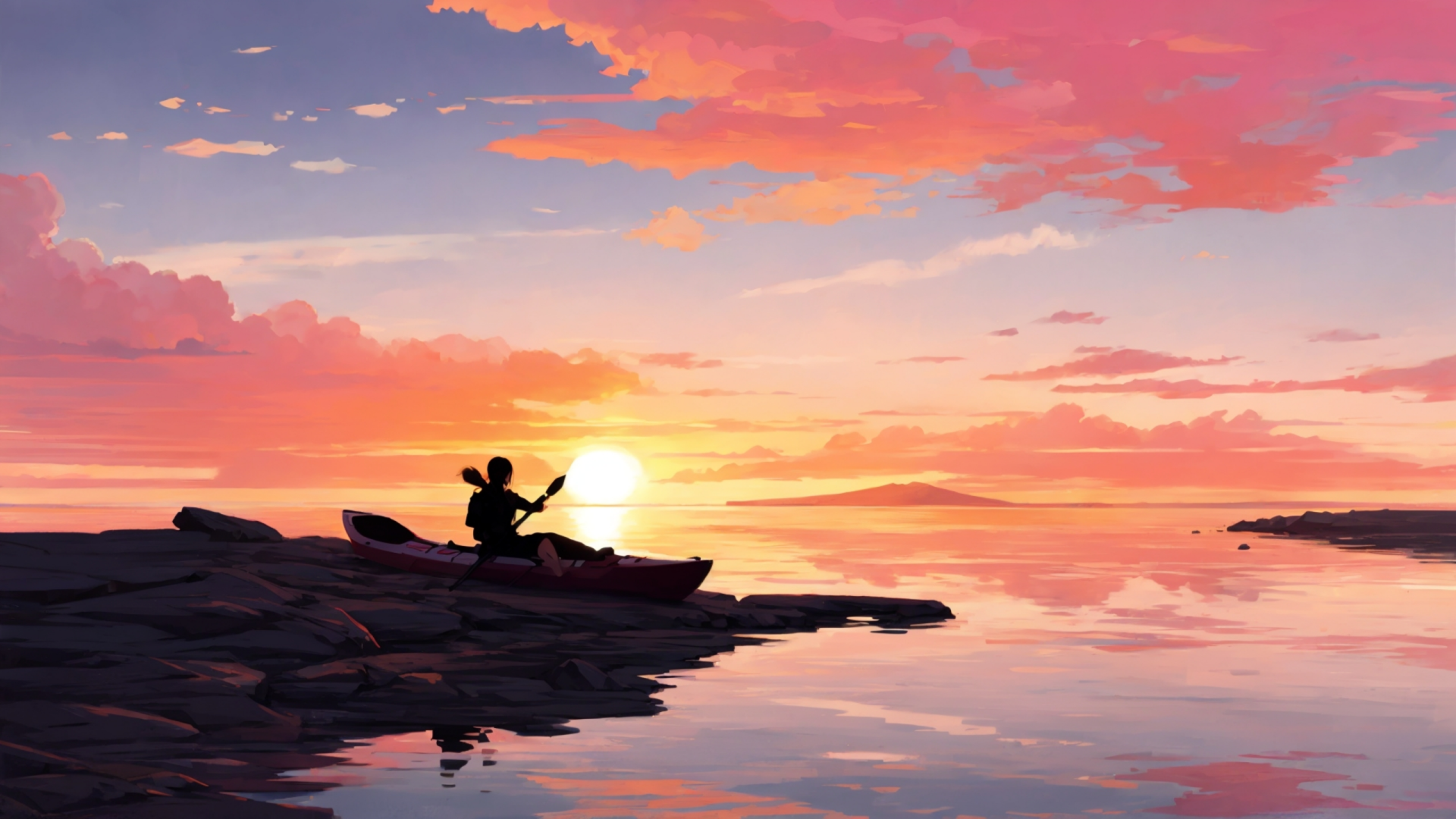 Sunset Sea by AnimeHead