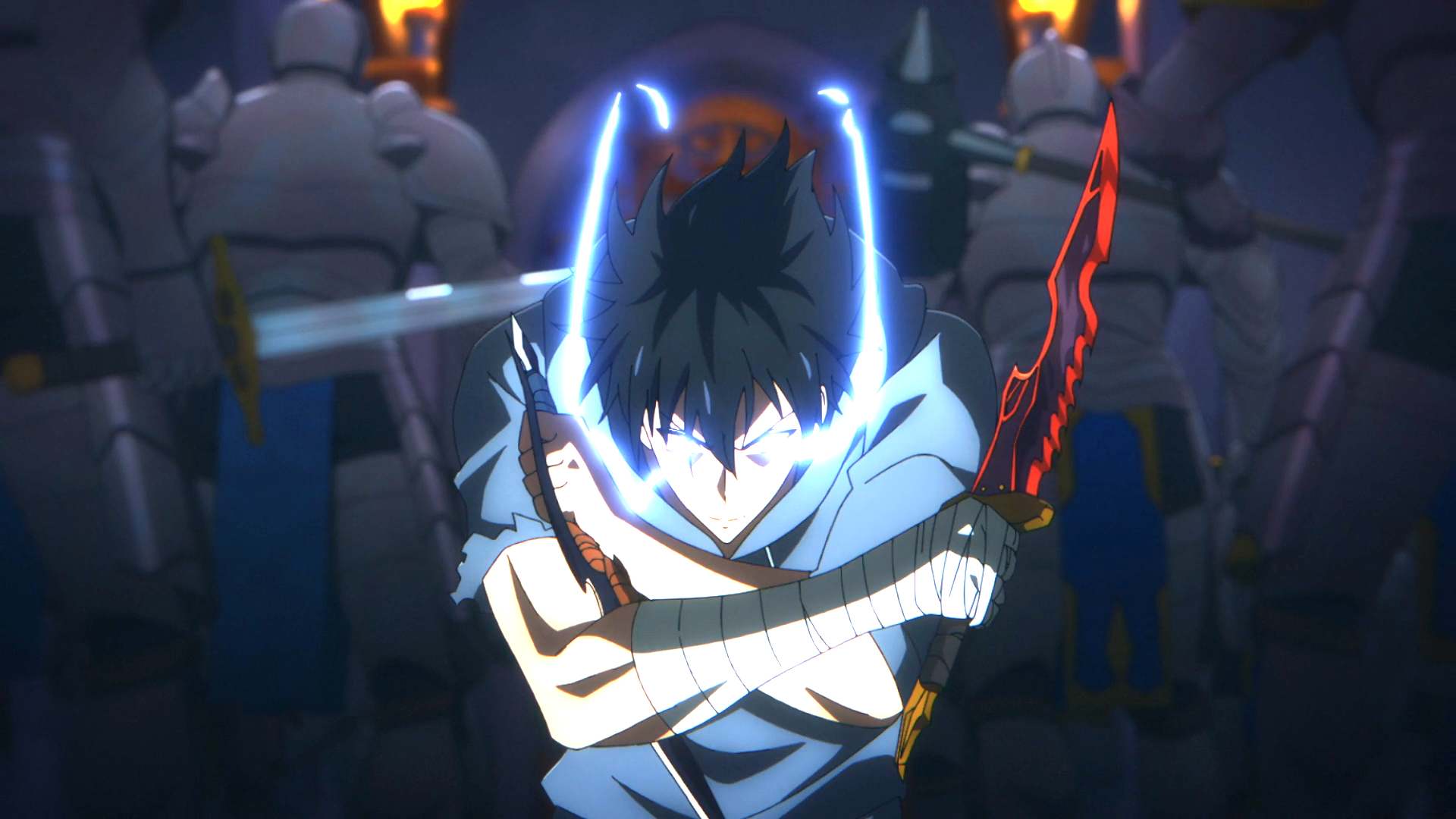 Sung Jin-Woo’s Fierce Anime Moment | Solo Leveling HD Wallpaper