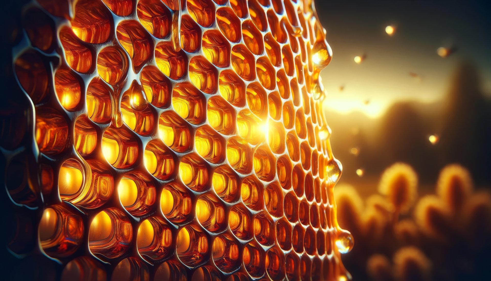 Honeycomb Glow: Nature-Inspired HD Wallpaper by patrika