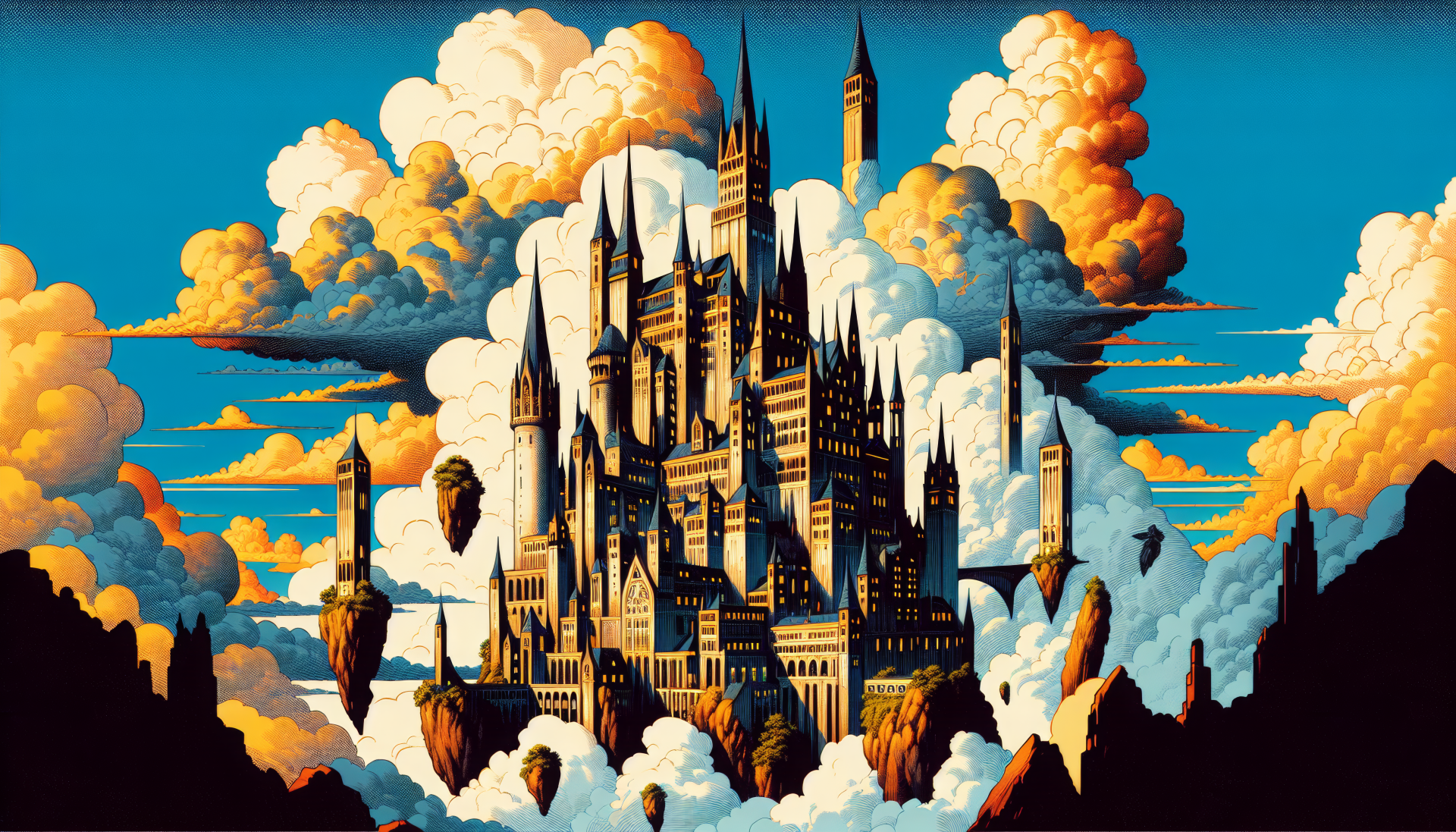 Flying Castle 4k Wallpapers
