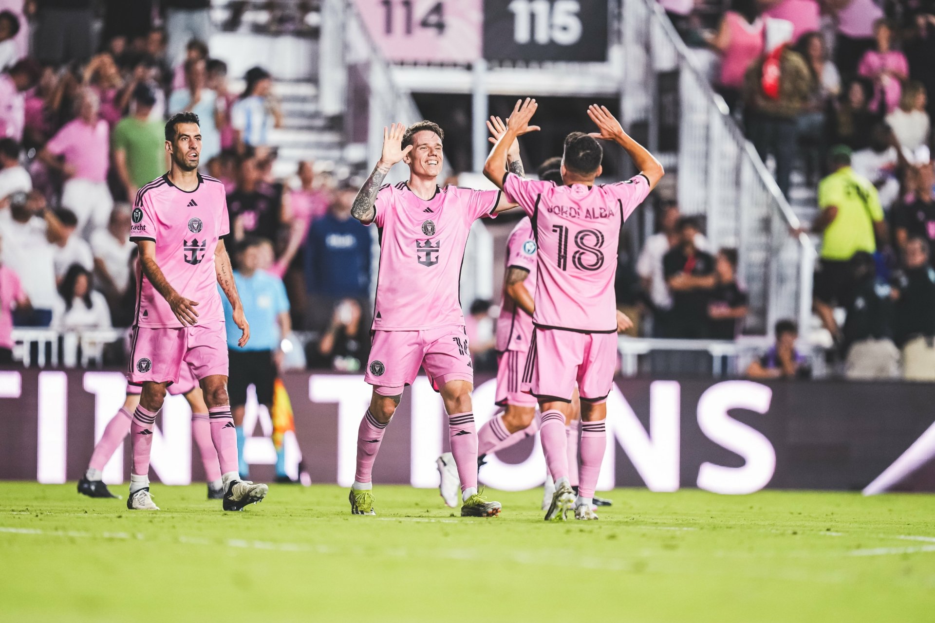 Inter Miami CF Soccer Celebration HD Wallpaper