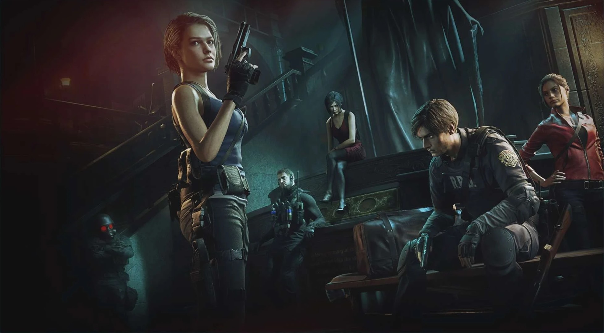 Survivors United: Chris, Jill, Leon, Claire & Ada — HD Wallpaper