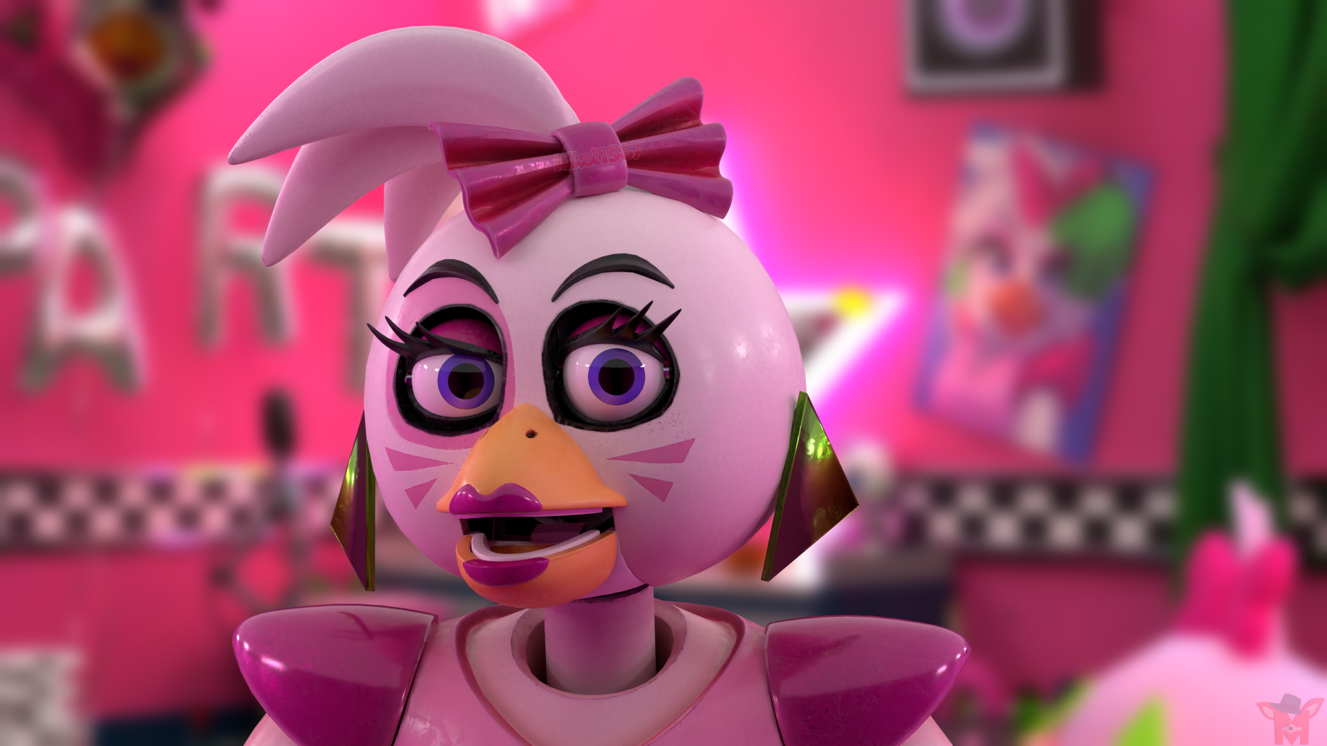 Glamrock Chica 4K Ultra HD - Five Nights at Freddy’s Security Breach ...