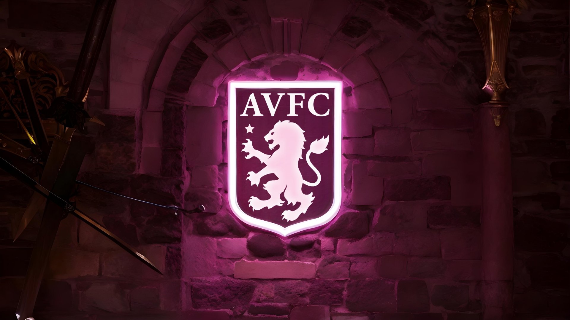 Aston Villa F.C (Neon plate) by Z A Y N O S