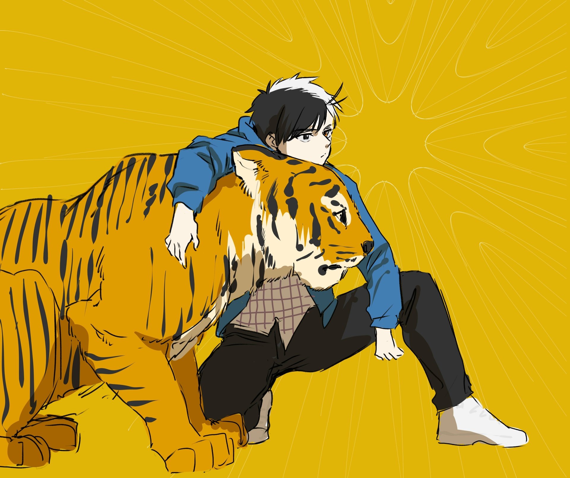 Download Anime Wind Breaker Haruka Sakura Tiger 4k Ultra HD Wallpaper