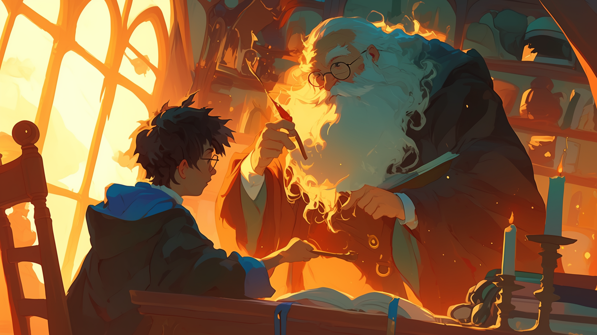 Harry Potter and Dumbledore HD Wallpaper by patrika