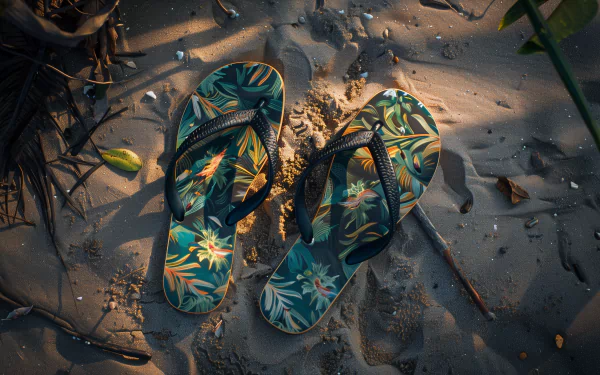 4K Ultra HD Flip Flops Beach Bliss Wallpaper by QuantumCurator