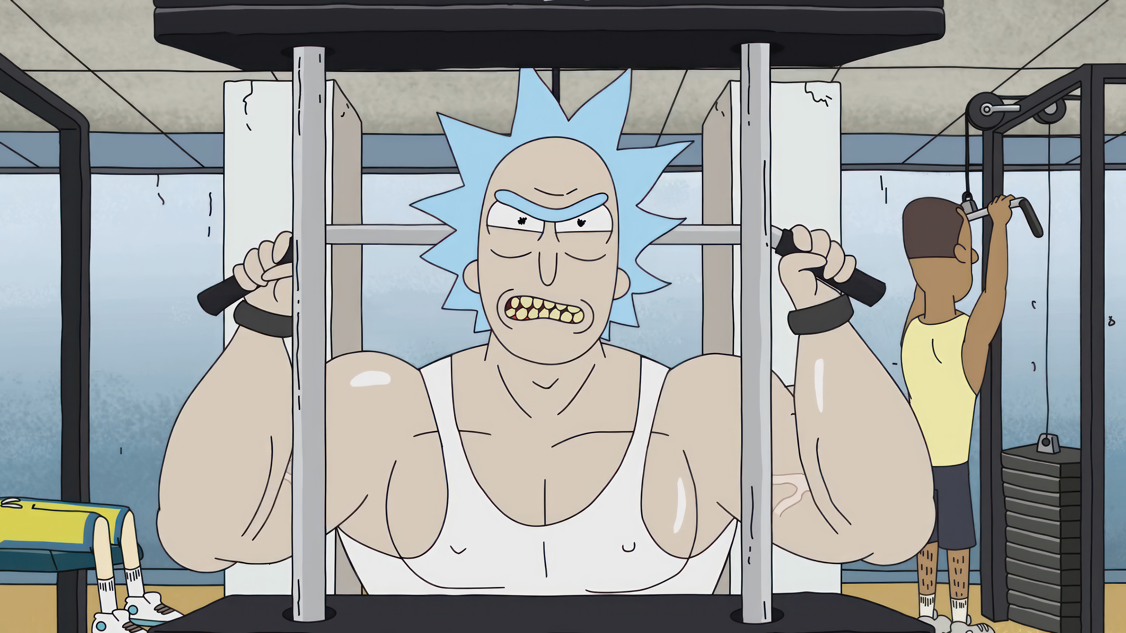 Rick Sanchez: Giga Chad in 4K Ultra HD Wallpaper