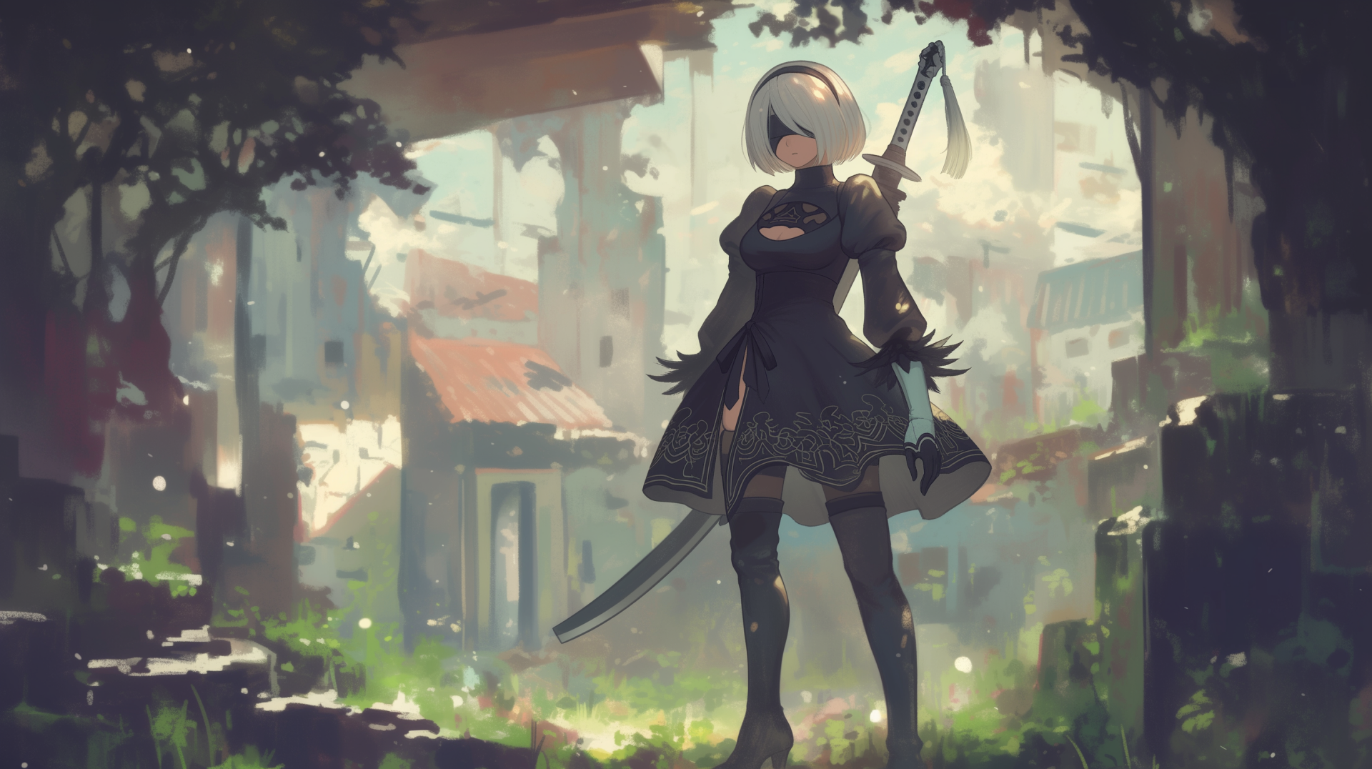 HD Wallpaper of YoRHa No.2 Type B from NieR: Automata by patrika ...