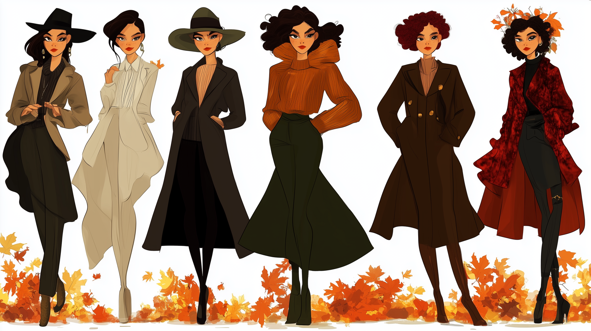Chic Fall Fashion: Elegant Women's HD Wallpaper by robokoboto