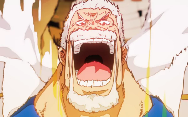 Monkey D. Garp in Action – Stunning 4K One Piece Anime Wallpaper