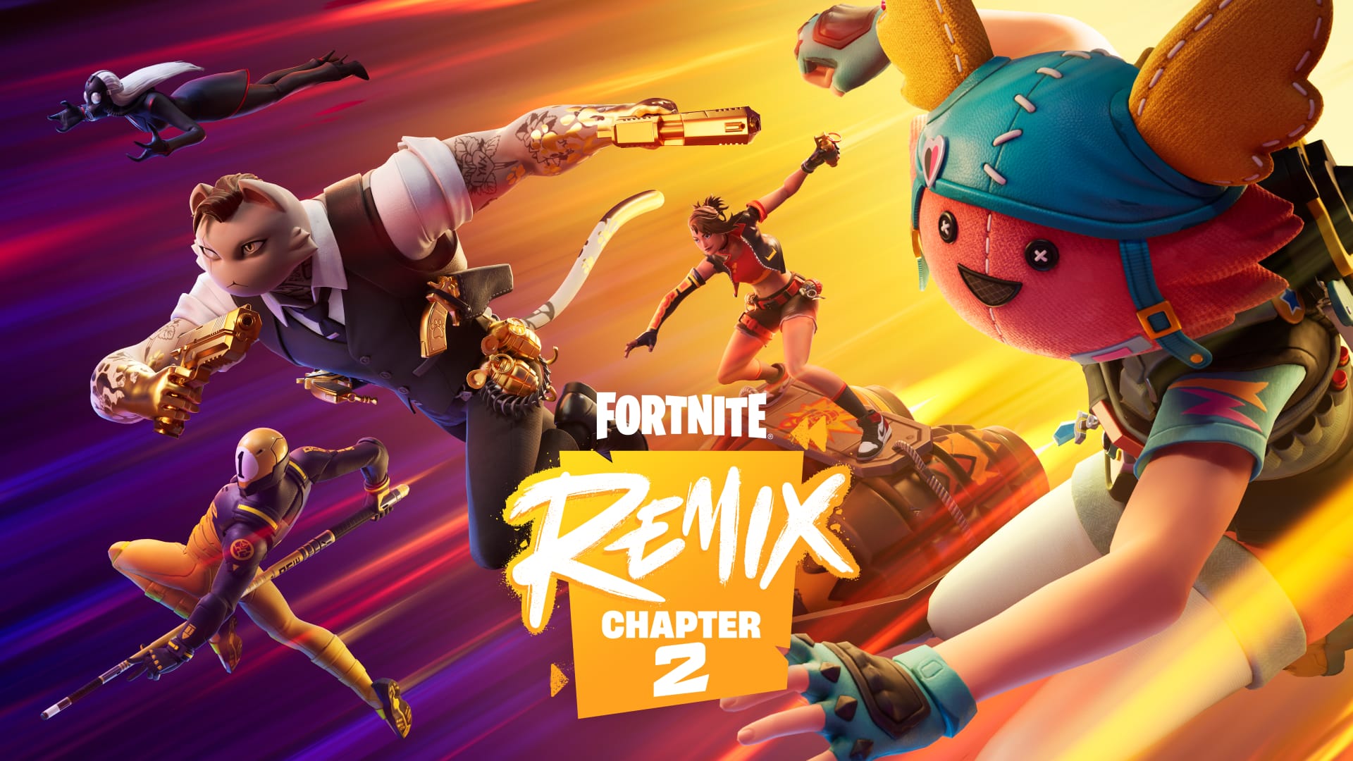 Fortnite Remix Chapter 2 HD Wallpaper – Epic Battle Action Scene