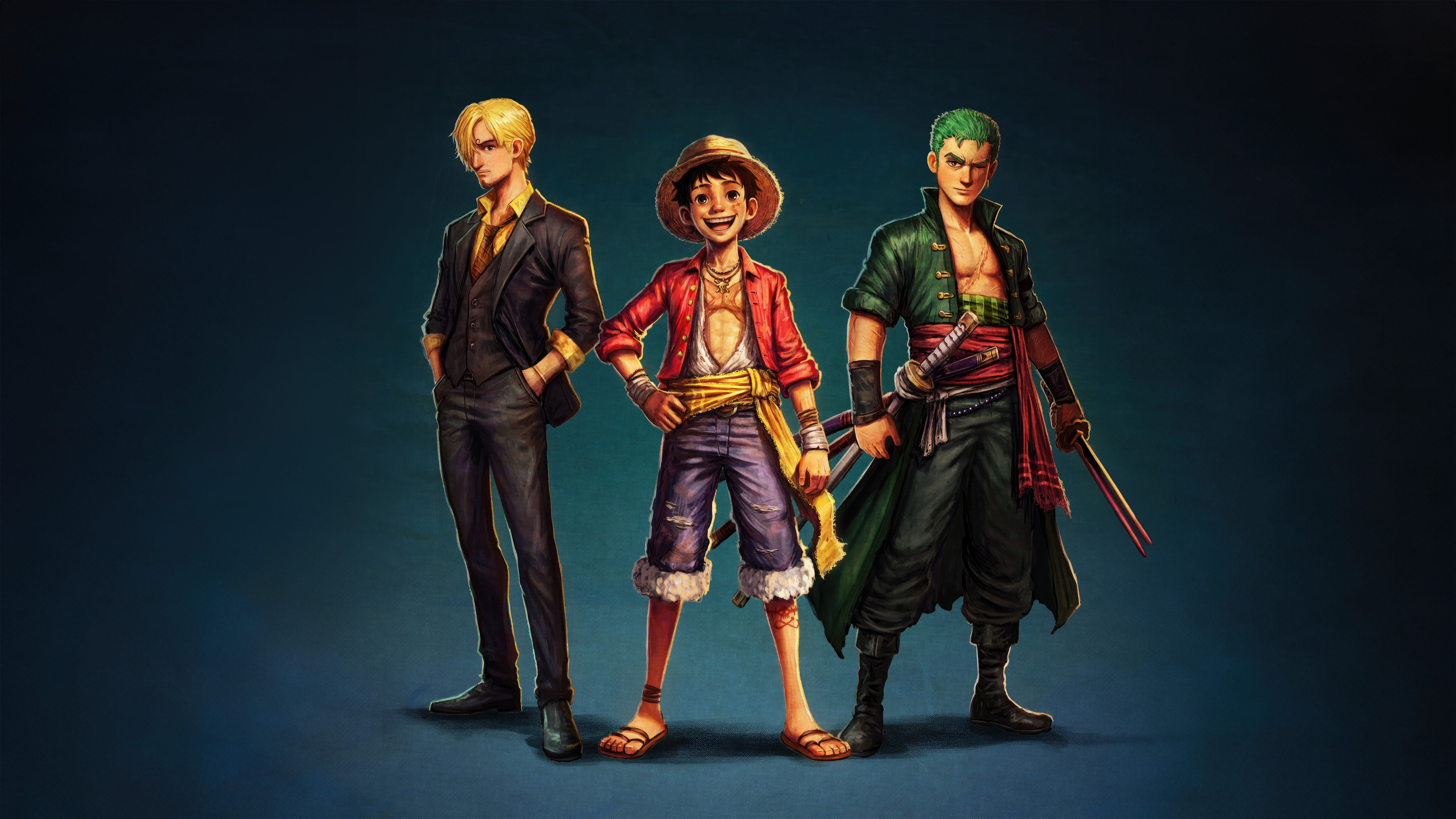Download One Piece Monster Trio 4k Ultra HD Wallpaper