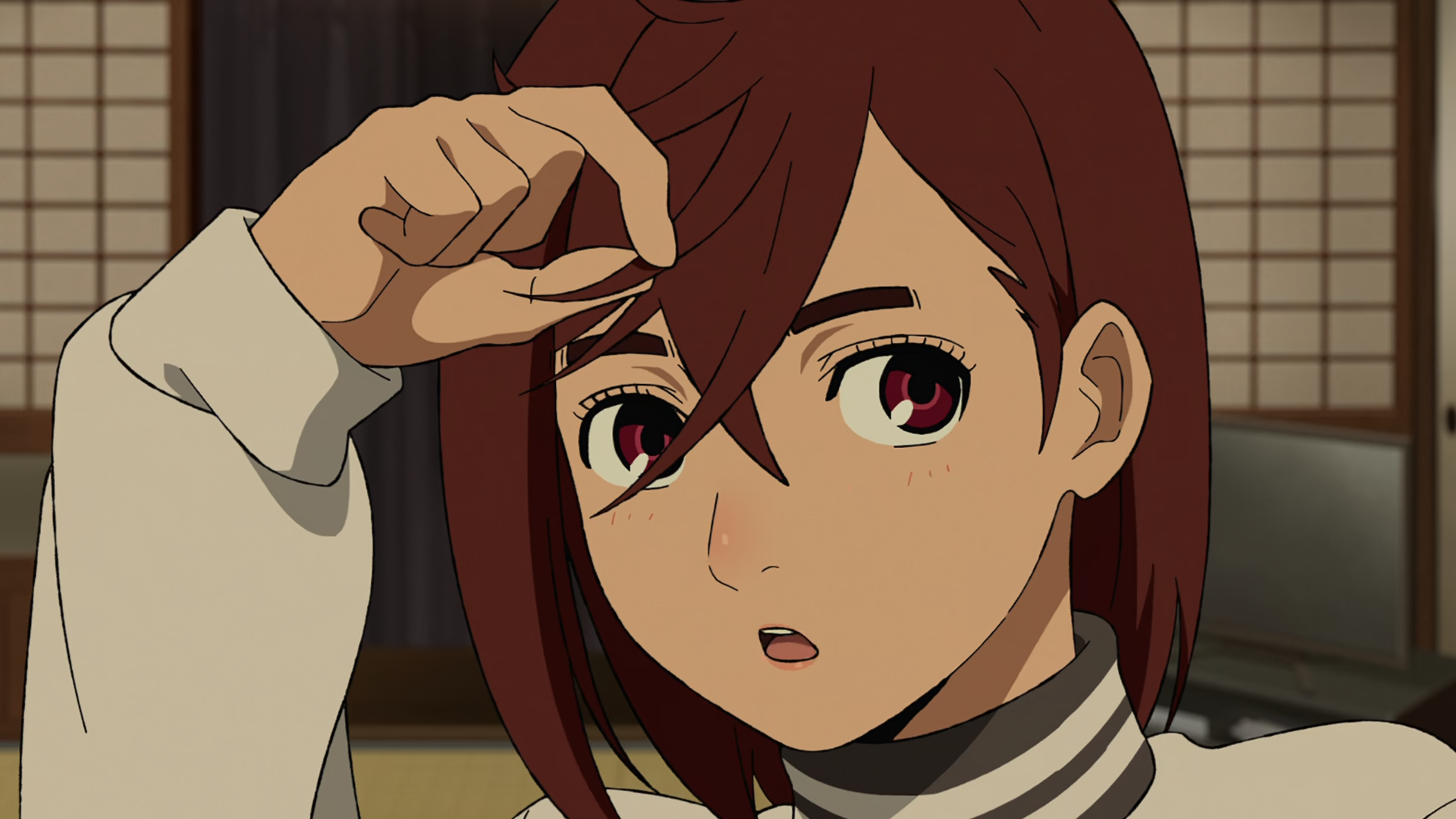 Dandadan HD Wallpaper Featuring Momo, Jin & Ken Takakura in Focus by Yukinobu Tatsu