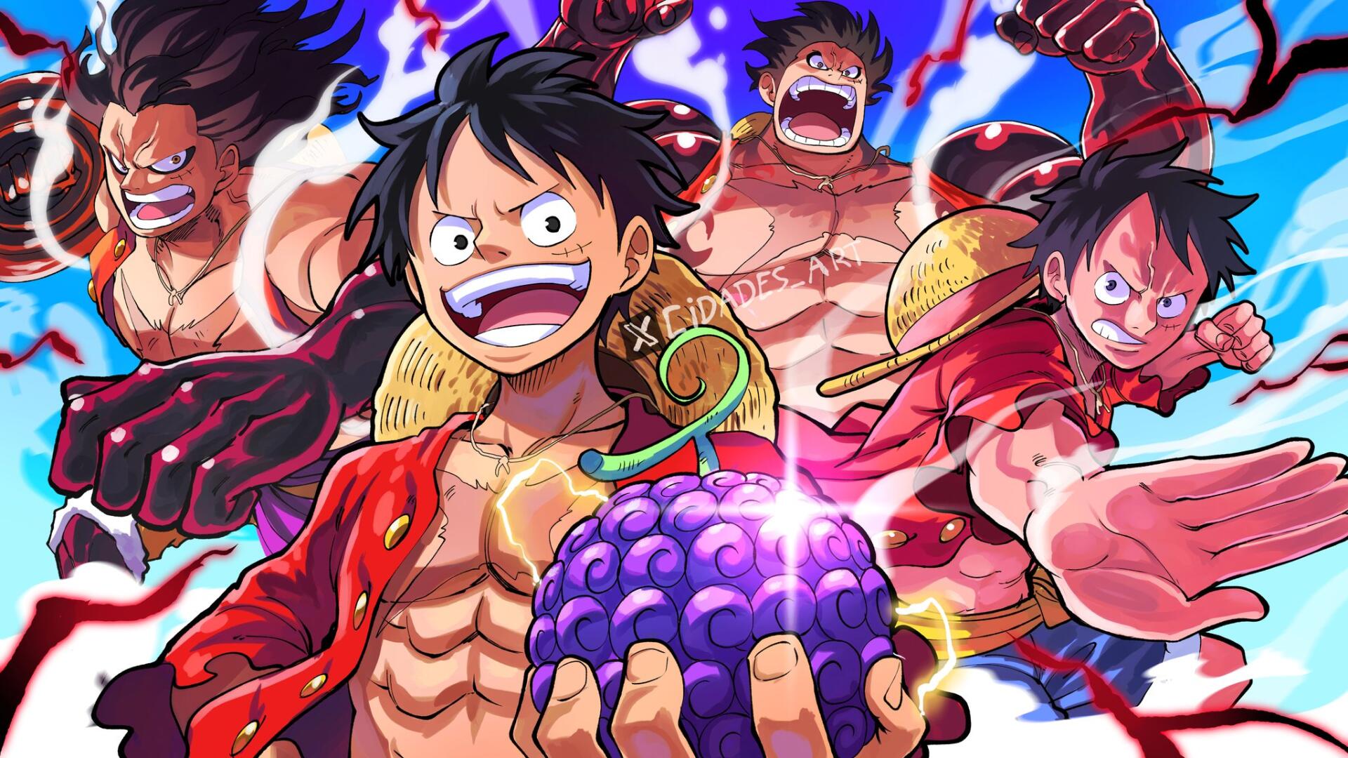 One Piece HD: Monkey D. Luffy Unleashing Haki Power by Cidades_Art