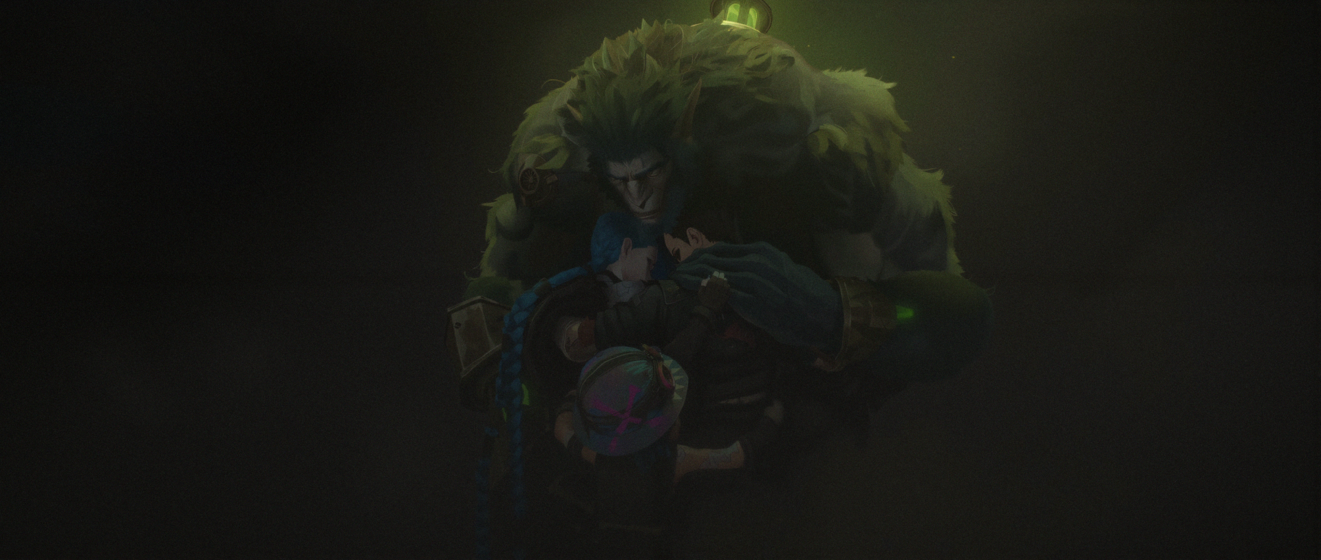 Arcane Season 2 HD Wallpaper: VI, Warwick, and Jinx Unite
