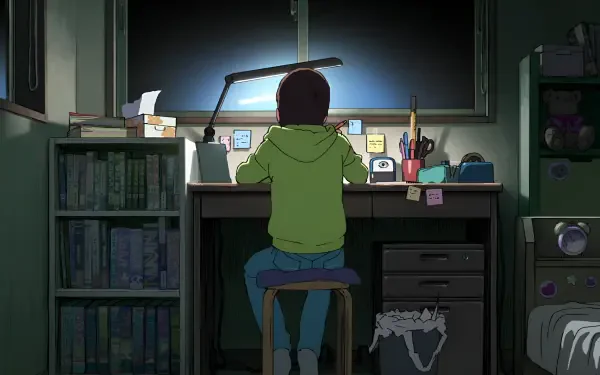 Look Back Anime HD Wallpaper – Ayumu Fujino & Kyomoto Movie Scene