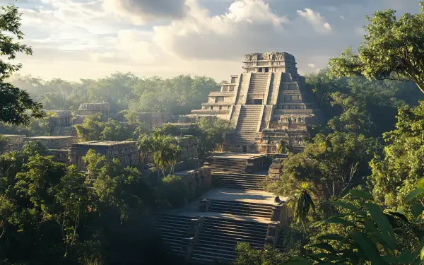 Ancient Maya Ruins: A Stunning 4K Ultra HD Wallpaper by QuantumCurator