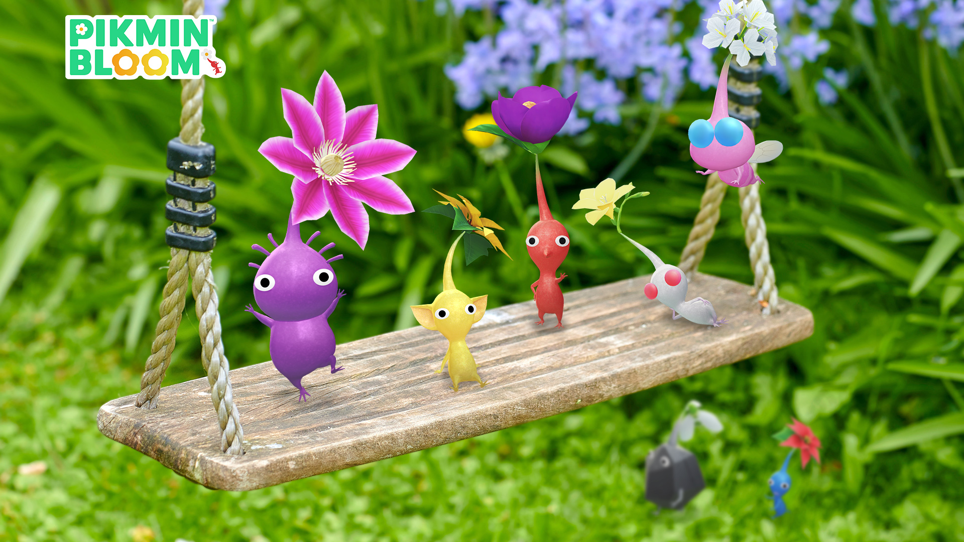 Vibrant Pikmin Blooms HD Wallpaper: Nature’s Tiny Garden Heroes