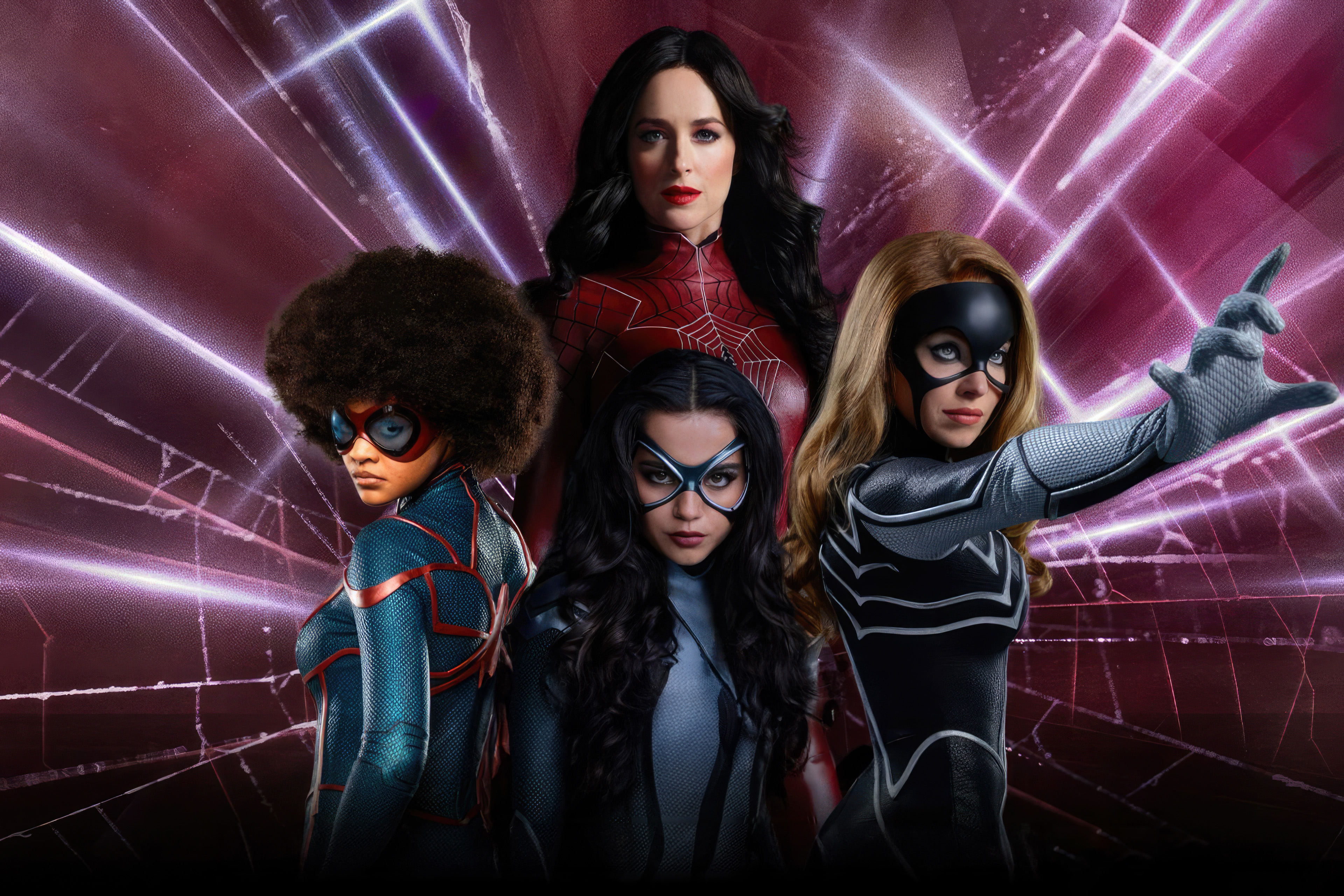 Madame Web: 4K Ultra HD — Sisters of the Web Wallpaper