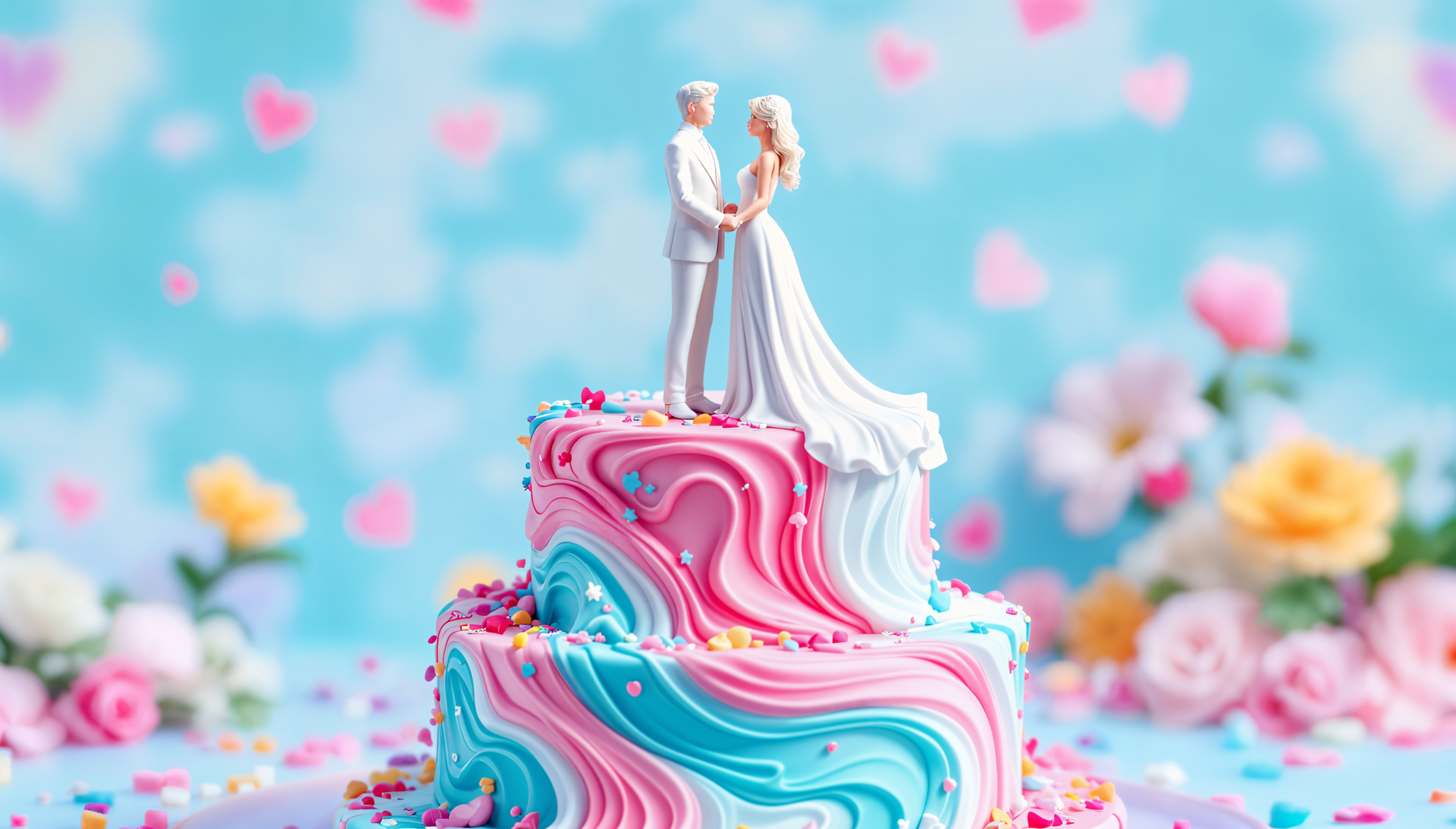 Stunning Wedding Cake in 4K Ultra HD Wallpaper by QuantumCurator