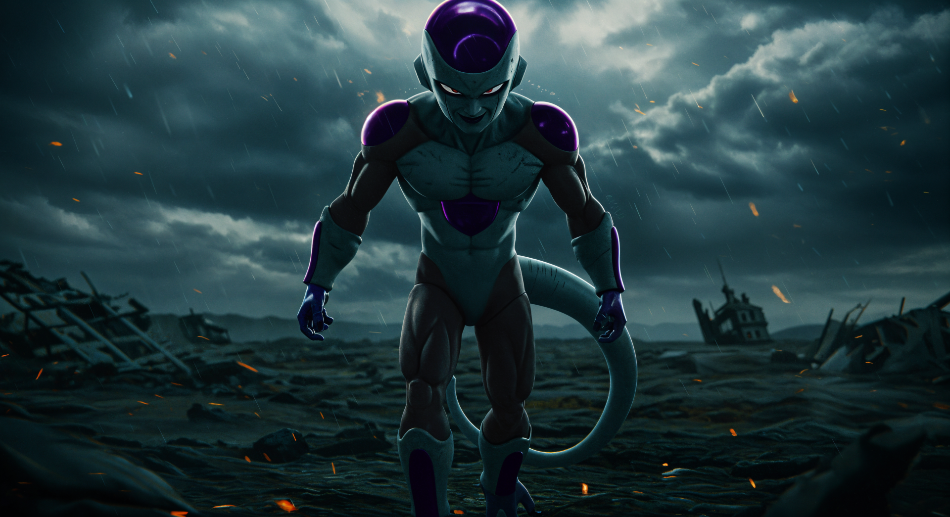 Frieza in 4K Ultra HD Wallpaper: A Galactic Showdown by QuantumCurator