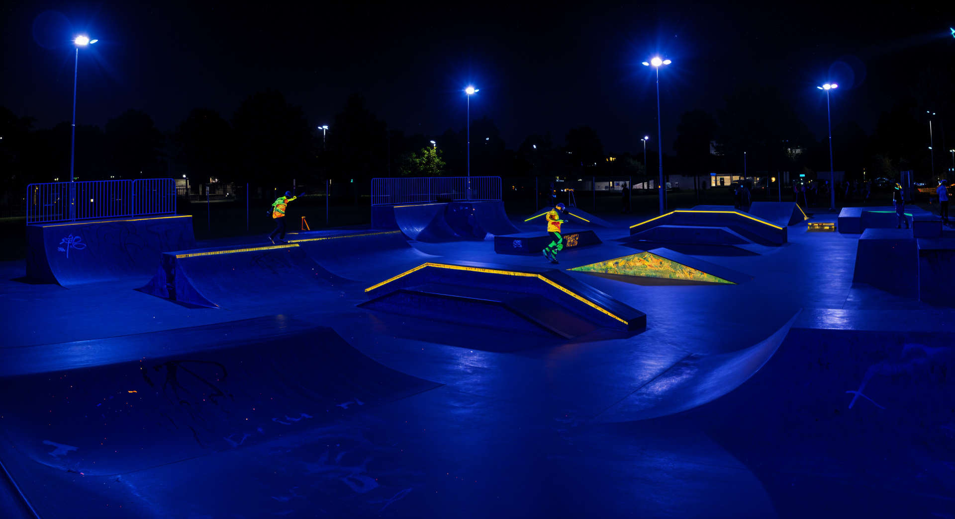 Nighttime Skate Park Vibes - 4K Ultra HD Wallpaper by QuantumCurator