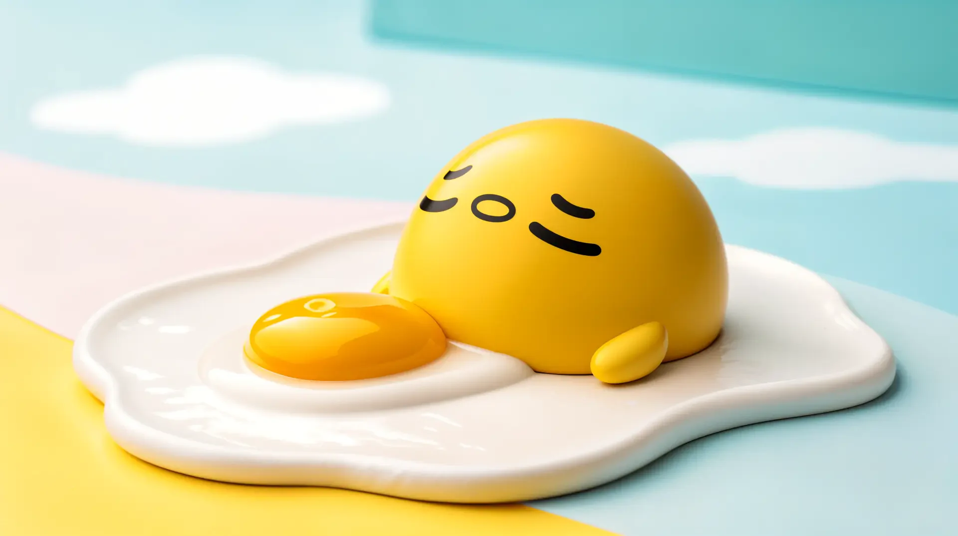 Charming Gudetama 4K Ultra HD Wallpaper by QuantumCurator