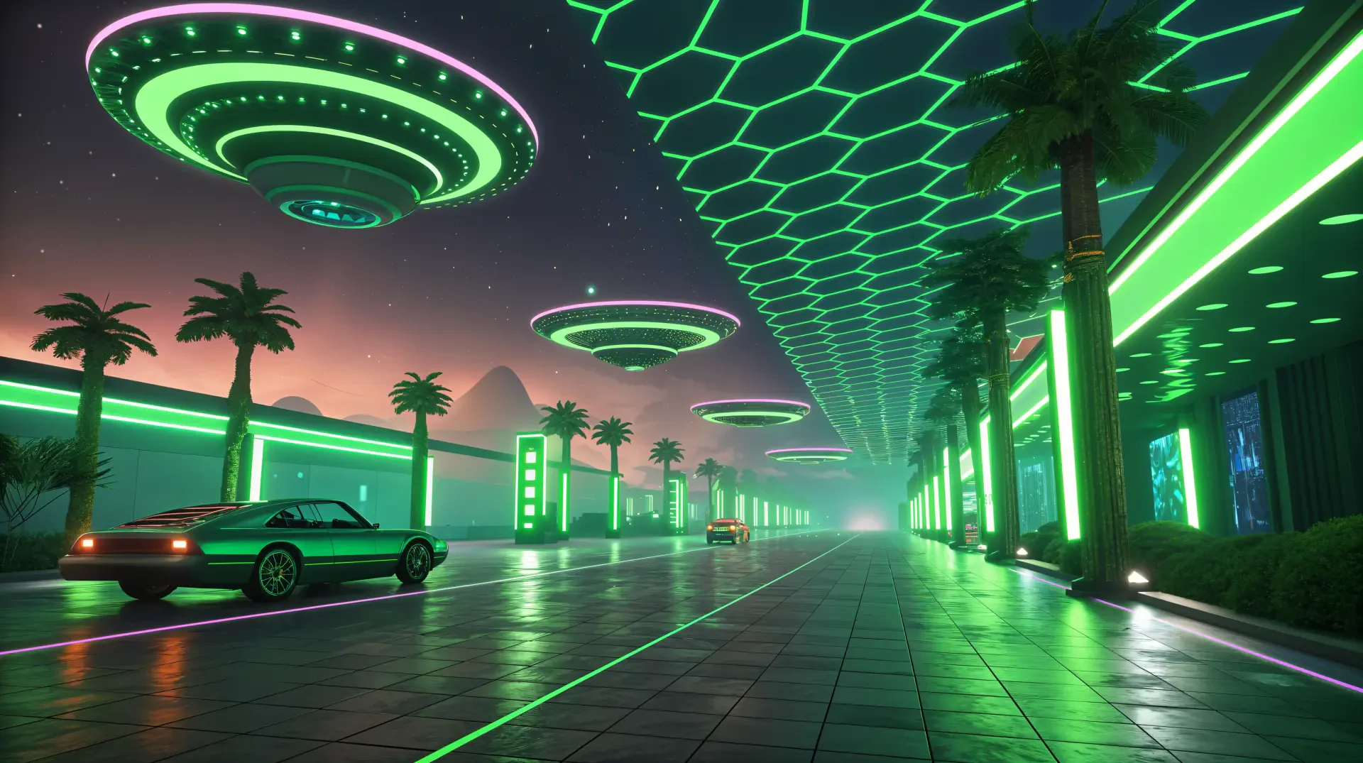 Stunning Metaverse Scene - 4K Ultra HD Wallpaper by QuantumCurator