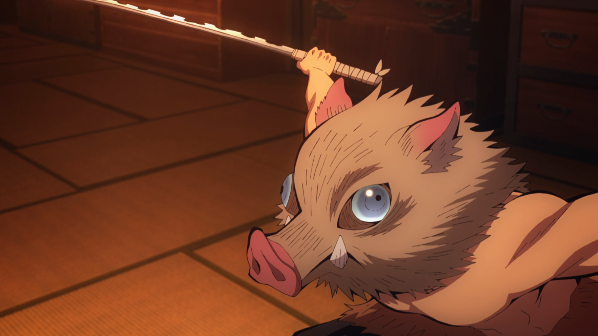 Inosuke Hashibira HD Wallpaper from Demon Slayer: Kimetsu no Yaiba