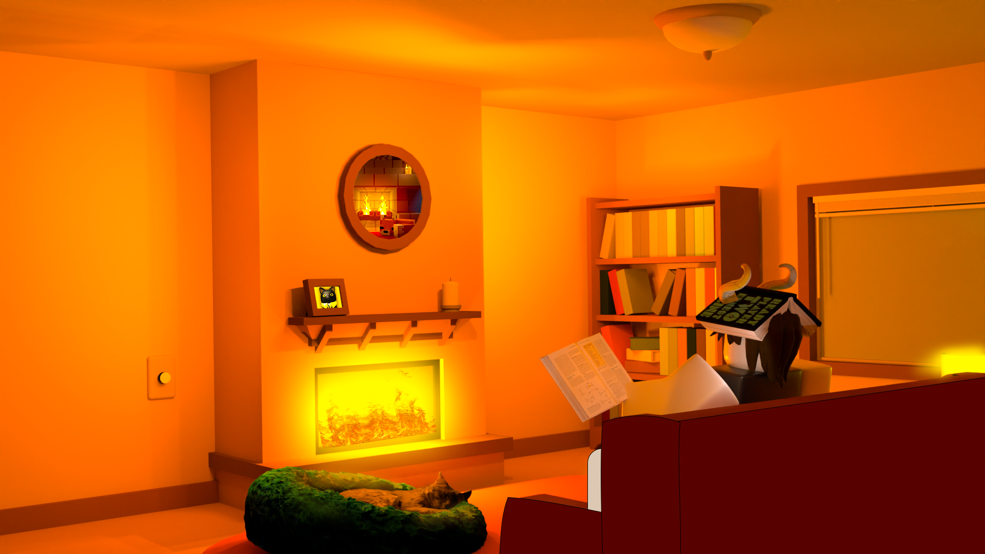 Roblox COZY Fireplace Wallpaper! by danlydinis