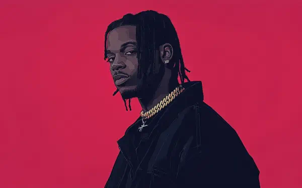 Travis Scott in 4K Ultra HD: Iconic Black & White Vibes