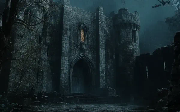 Download Fantasy Dark Fortress 4k Ultra HD Wallpaper by robokoboto