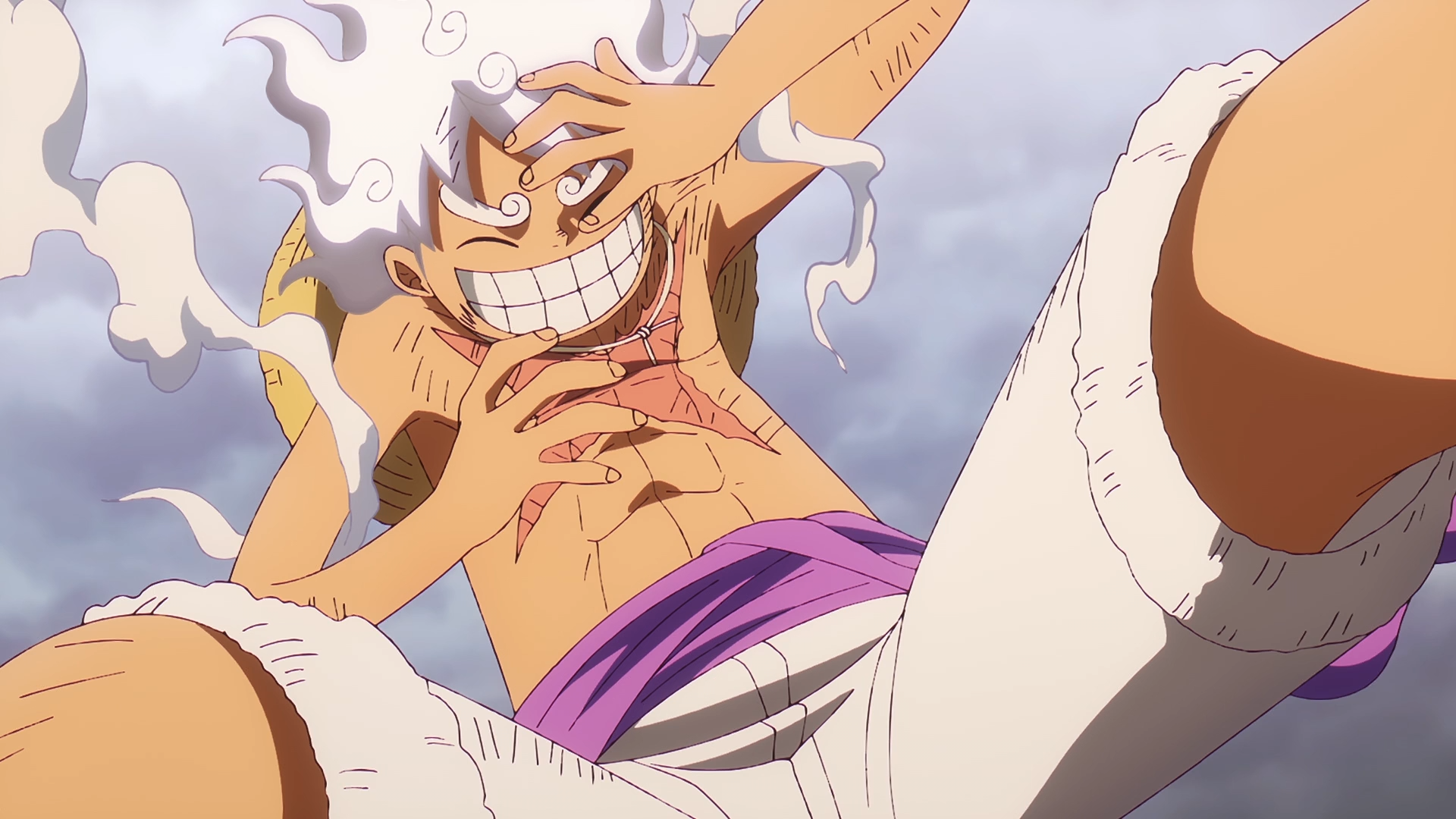 Download Anime One Piece Monkey D. Luffy Gear 5 (One Piece) HD Wallpaper