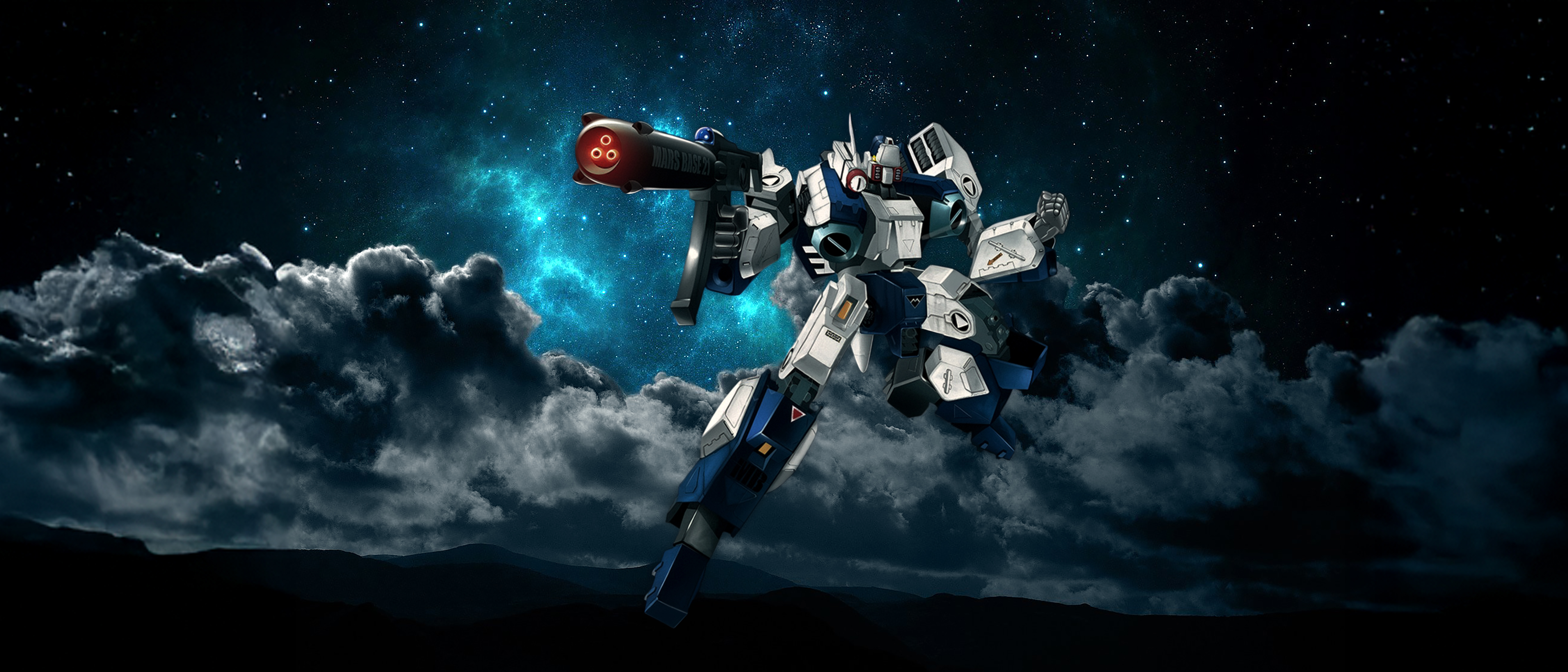 Robotech 4K Ultra HD — Night‑Sky Vanguard Mech by Rodrigo Barraza