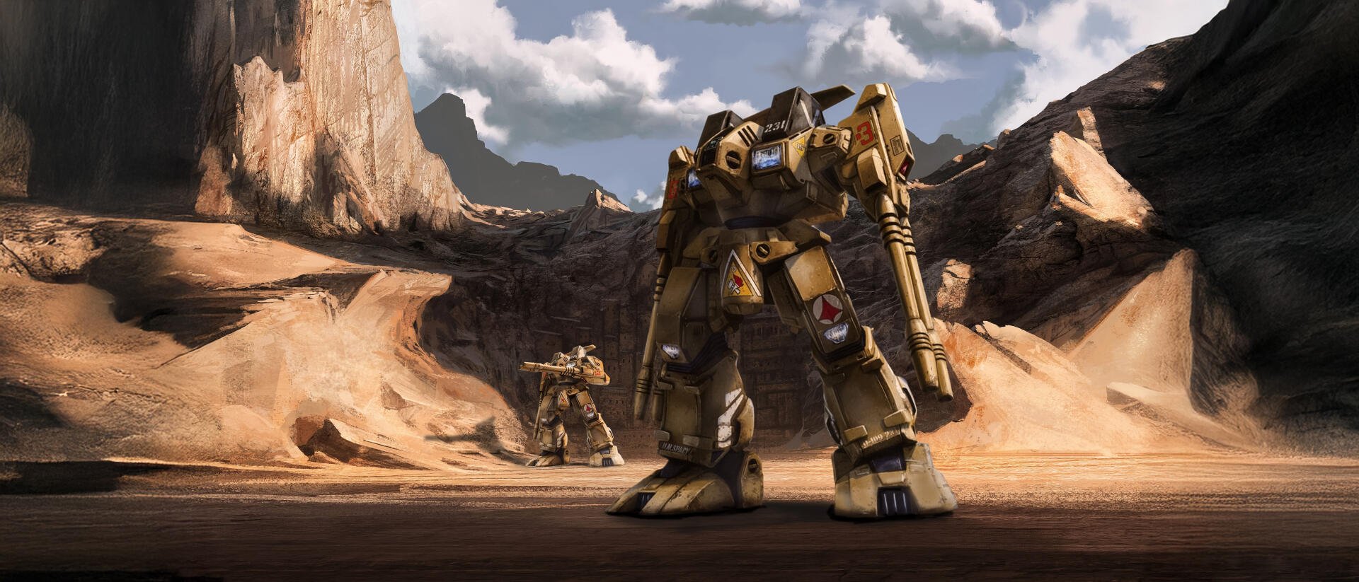 Macross Mechs — 4K Robotech Desert Assault Wallpaper